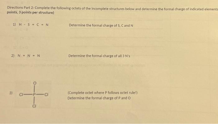 Solved Directions Part 2: Complete the following octets of | Chegg.com