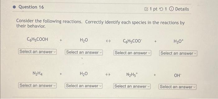 Solved Consider the following reactions. Correctly identify | Chegg.com