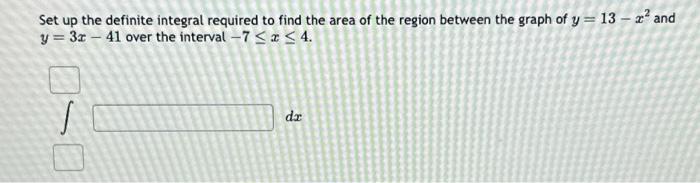 Solved Set up the definite integral required to find the | Chegg.com
