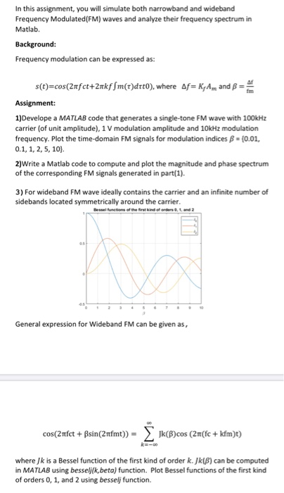 Solved In this assignment, you will simulate both narrowband | Chegg.com