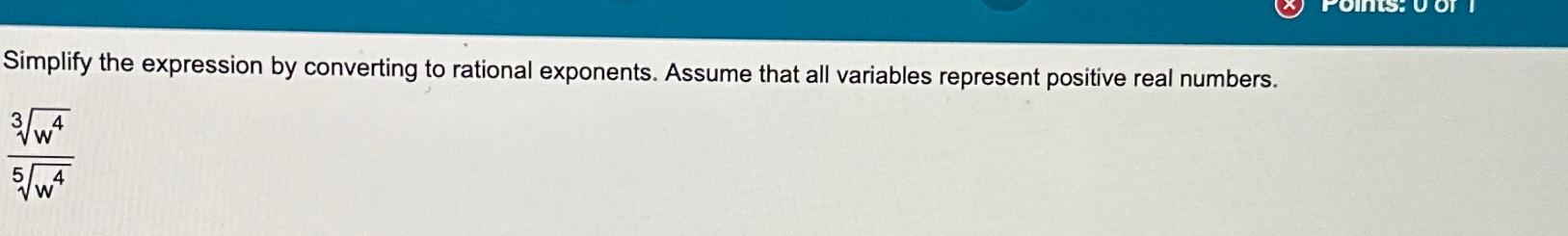 Solved Simplify the expression by converting to rational | Chegg.com