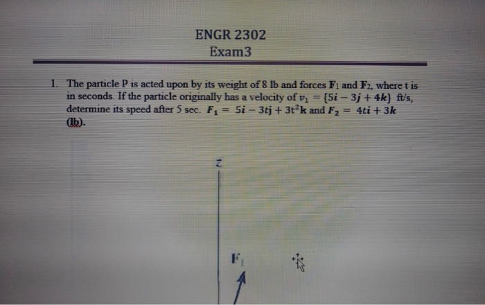Solved: ENGR 2302 Exam3 1. The Particle P Is Acted Upon By... | Chegg.com