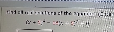 Solved Find all real solutions of the equation. | Chegg.com