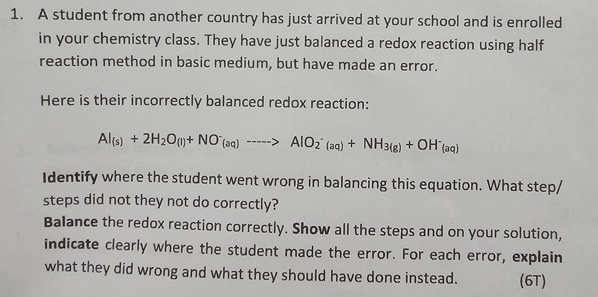 Solved A student from another country has just arrived at | Chegg.com