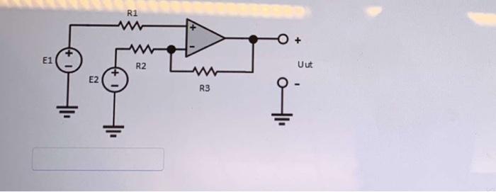 Solved determine Uut in the connection below if R1 = 10000 | Chegg.com