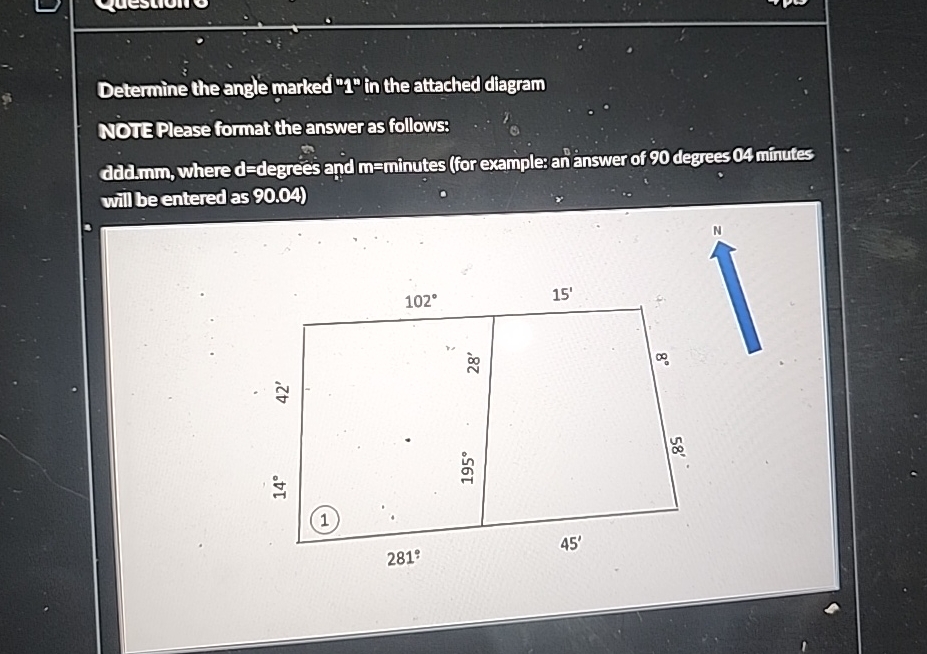 Solved Determine the angle marked " 1° ﻿in the attached | Chegg.com