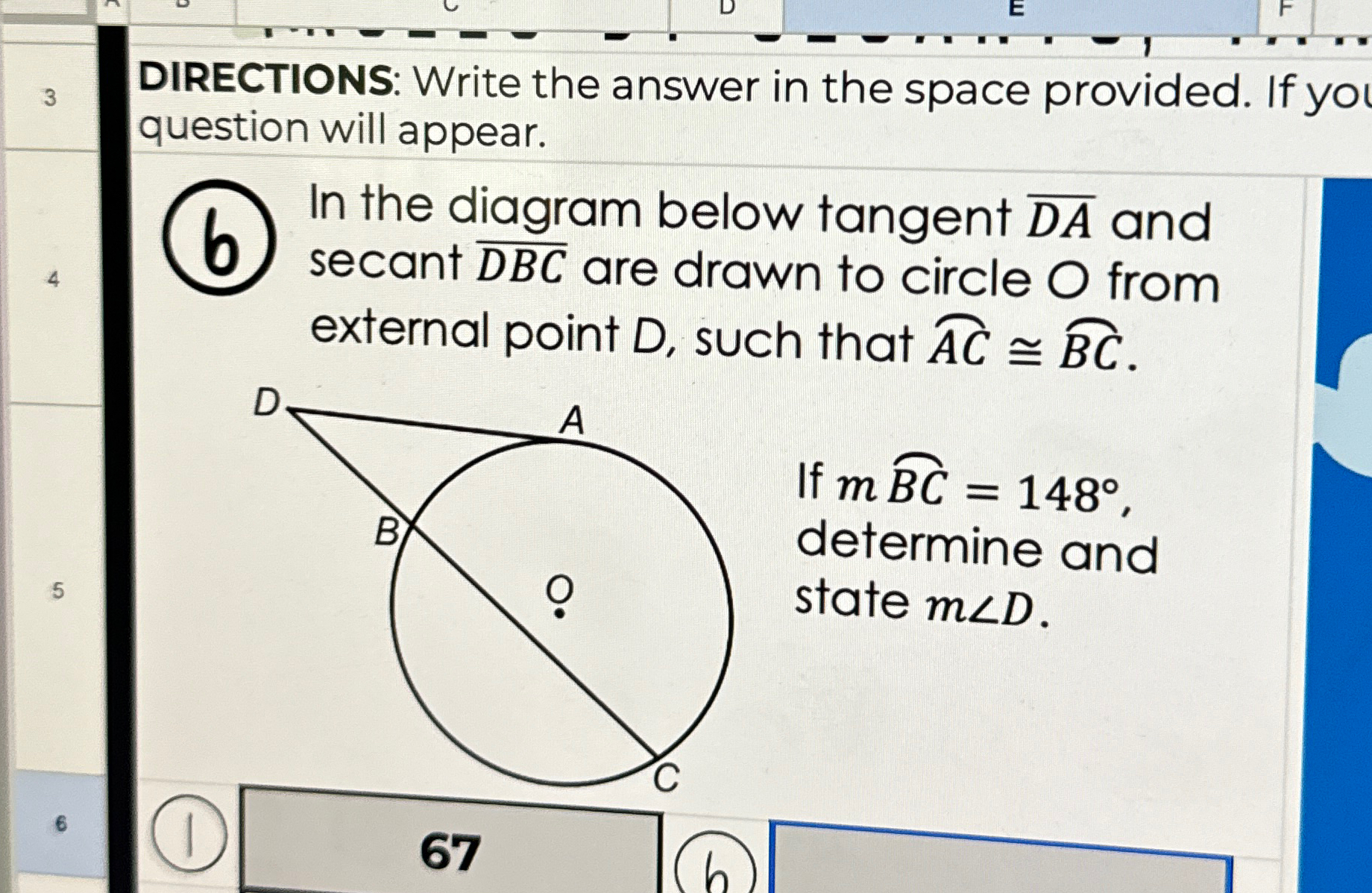 DIRECTIONS: Write the answer in the space provided. | Chegg.com