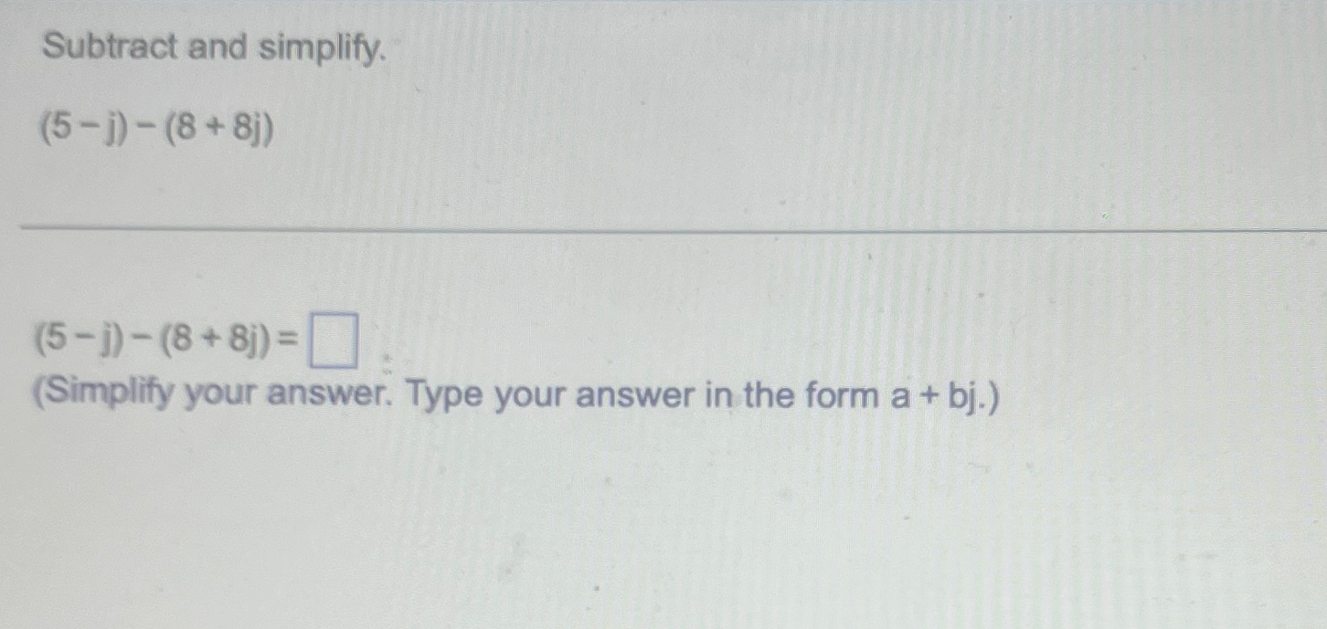 Solved Subtract and | Chegg.com