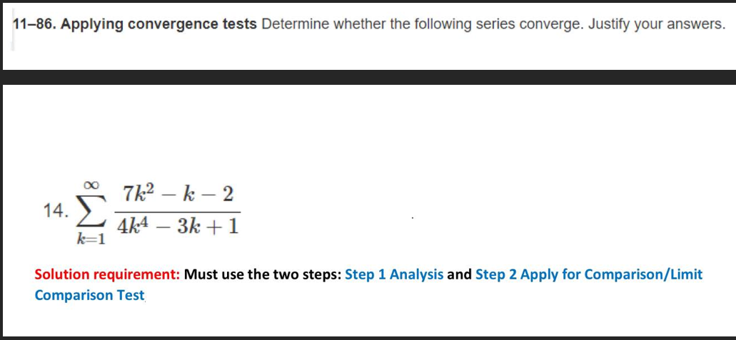 Solved 11-86. ﻿Applying convergence tests Determine whether | Chegg.com