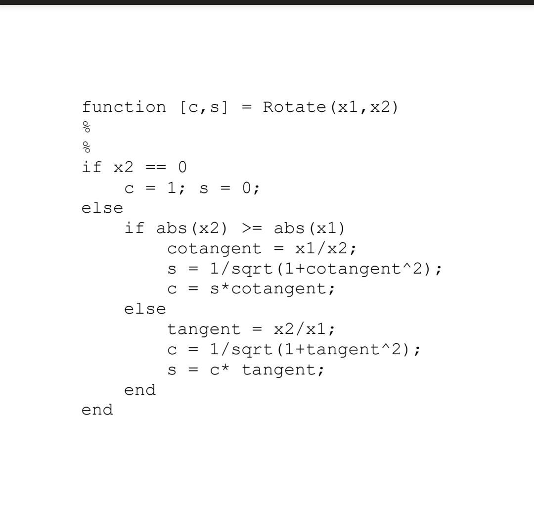Solved Rotations : The Q in the QR factorization can be | Chegg.com
