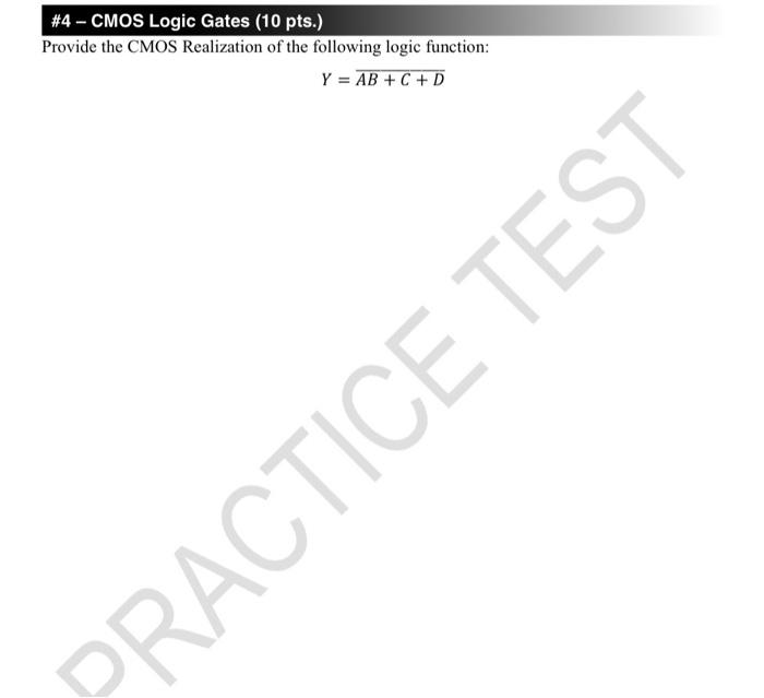 Solved Provide the CMOS Realization of the following logic | Chegg.com