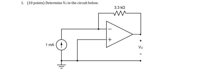 Solved 1. (10 points) Determine Vo in the circuit below. 1 | Chegg.com