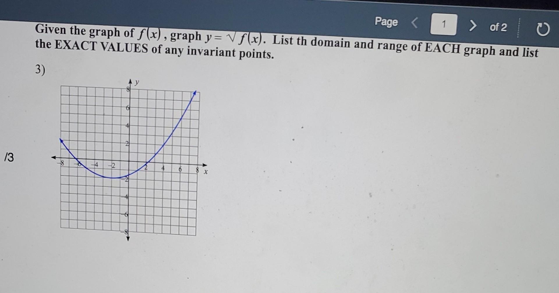 Solved the EXACT VALUES of any invariant points. | Chegg.com