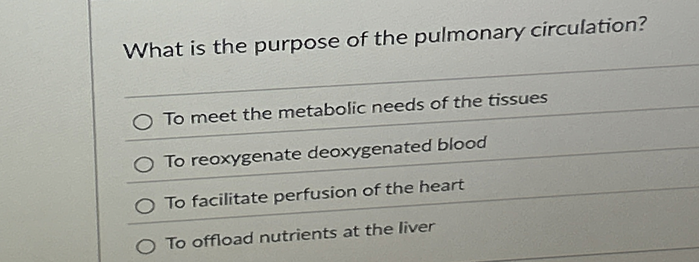 Solved What is the purpose of the pulmonary circulation?To | Chegg.com
