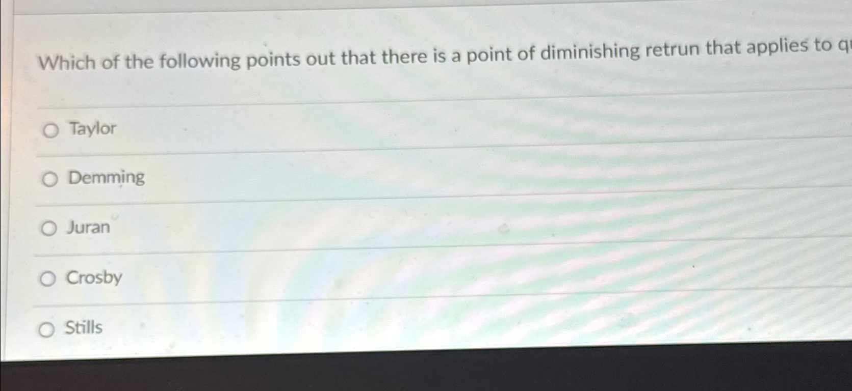 Solved Which of the following points out that there is a | Chegg.com
