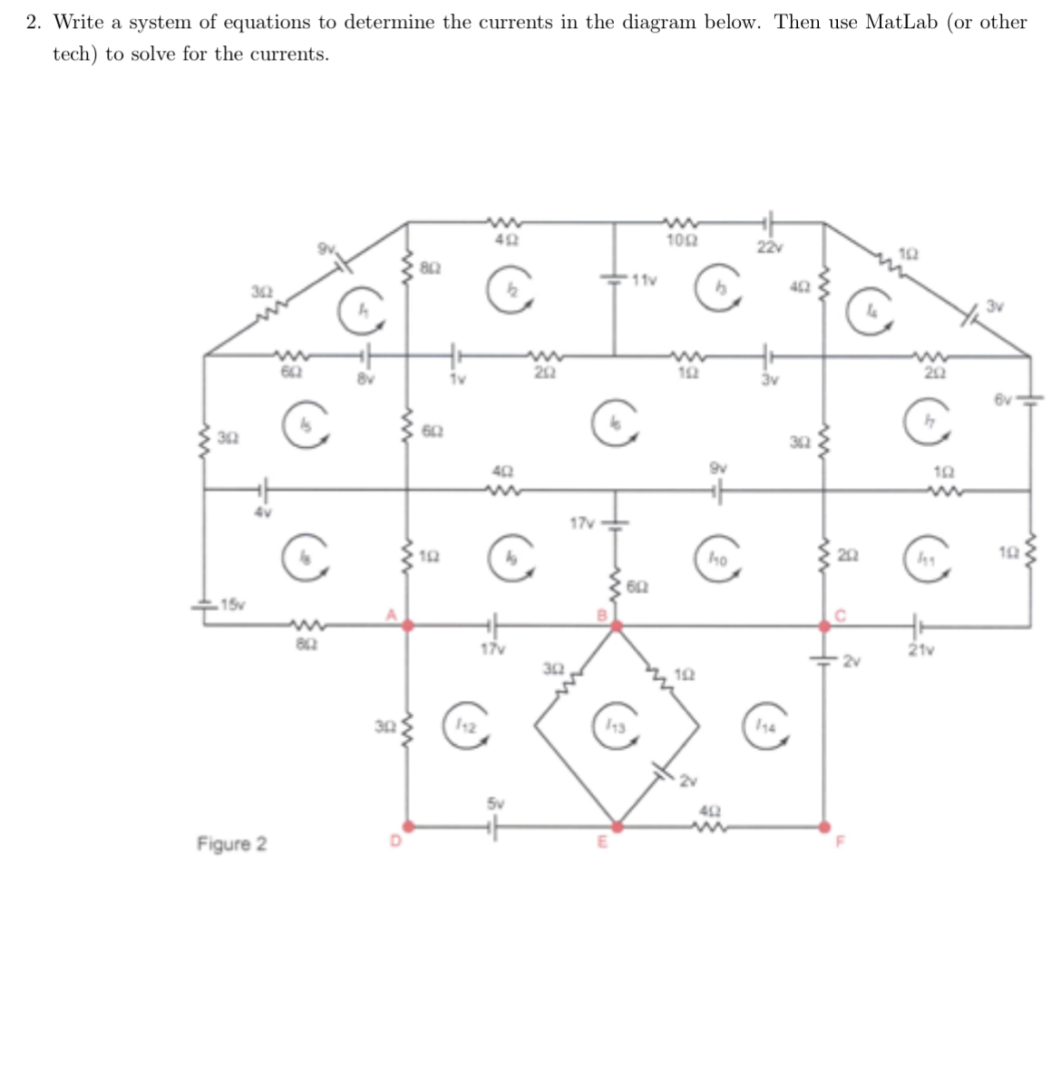 Solved 2. ﻿Write a system of equations to determine the | Chegg.com