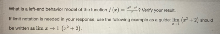 Solved What is a left-end behavior model of the function f | Chegg.com