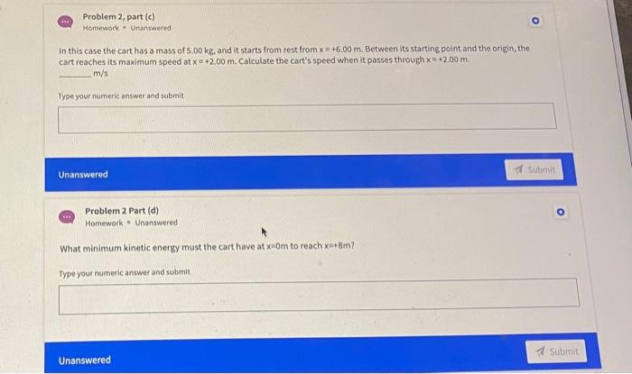 Solved Problem 2 - Force vs. position graph (4 points) The | Chegg.com
