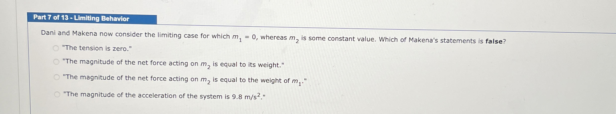 Solved Part 7 ﻿of 13 - ﻿Limiting BehaviorDani and Makena now | Chegg.com