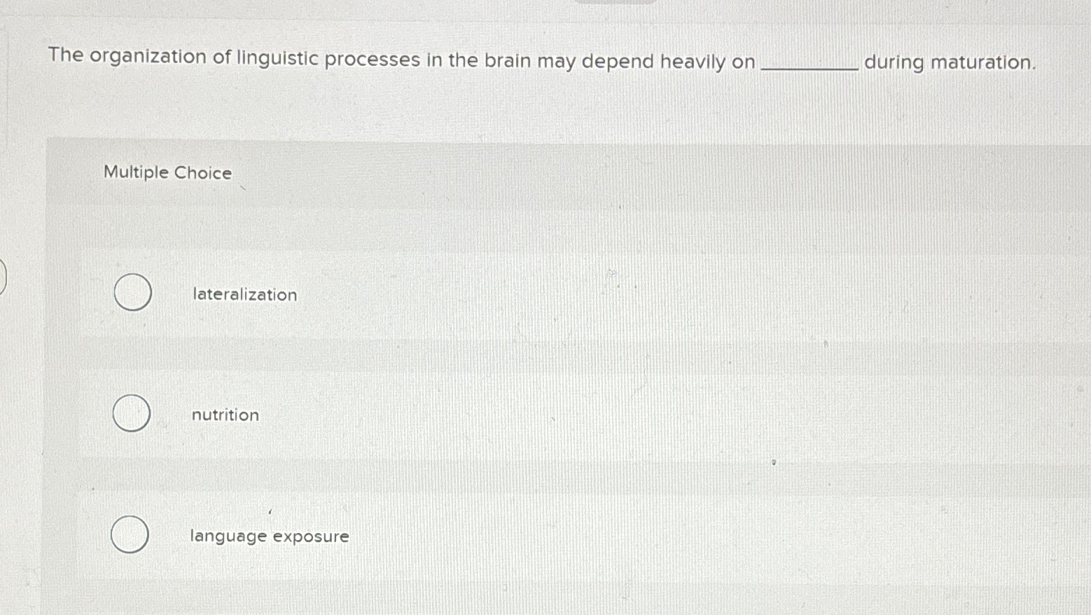 Solved The organization of linguistic processes in the brain | Chegg.com