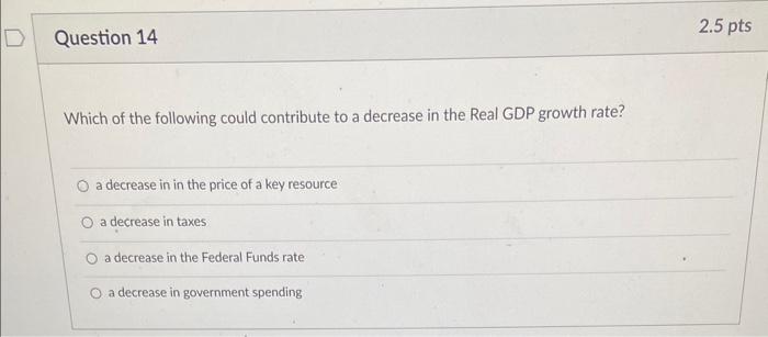 Solved Which of the following could contribute to a decrease | Chegg.com