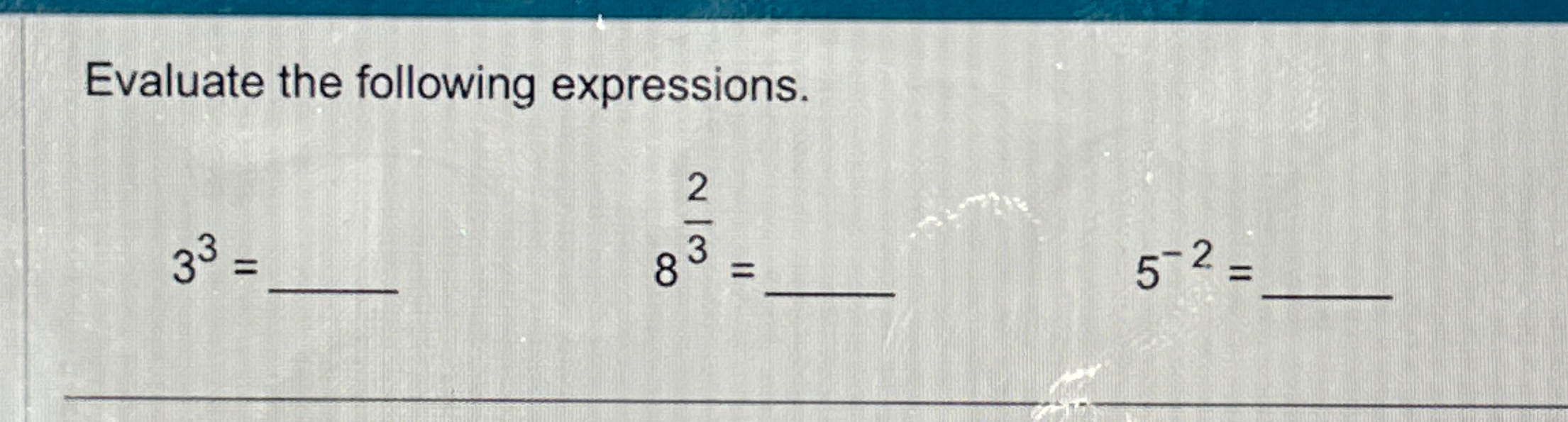 Solved Evaluate the following expressions. Type an integer | Chegg.com