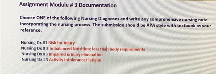 Solved Assignment Module # 3 Documentation Choose ONE of the | Chegg.com