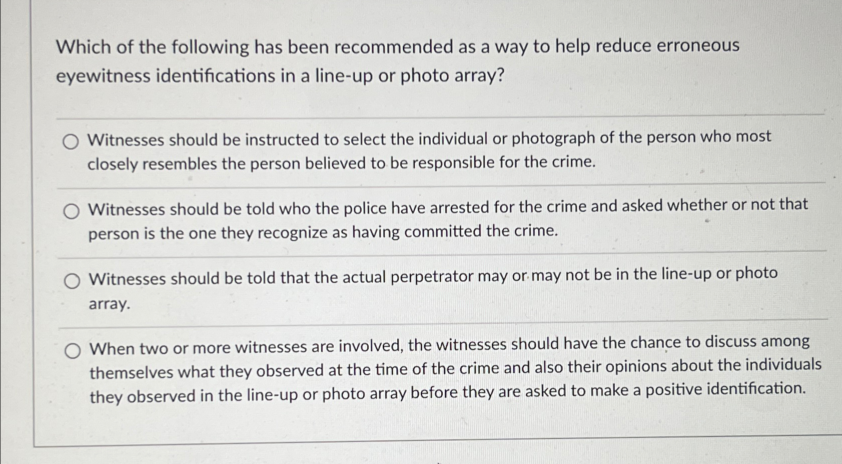 Solved Which of the following has been recommended as a way | Chegg.com