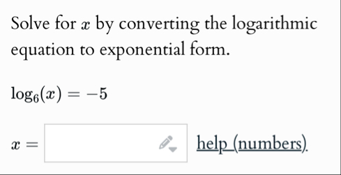 Solved Solve for x ﻿by converting the logarithmic equation | Chegg.com