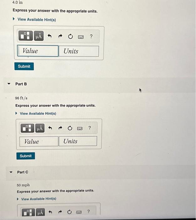 Solved 4.0in Express your answer with the appropriate units. | Chegg.com