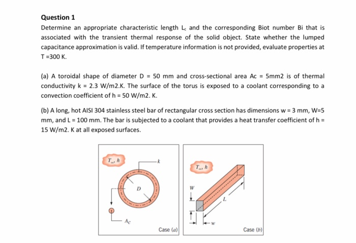 Solved Question 1 Determine an appropriate characteristic | Chegg.com