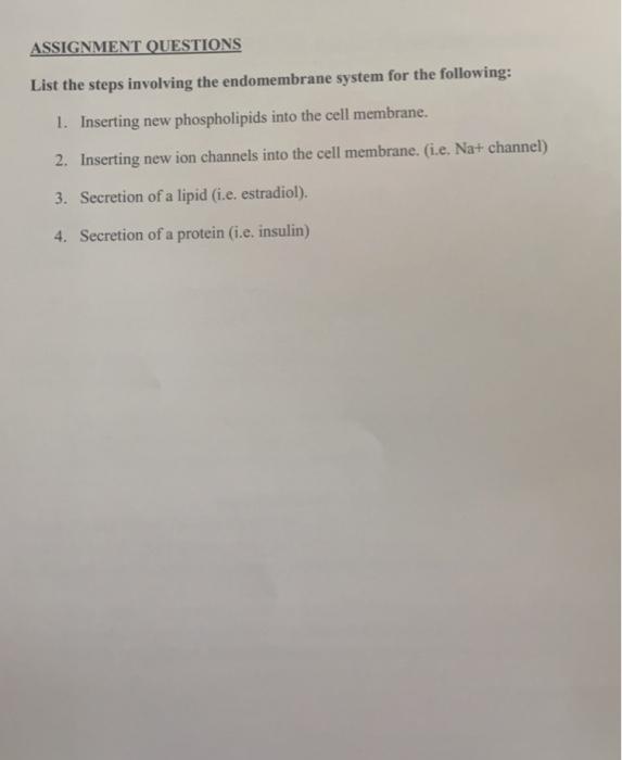 Solved ASSIGNMENT QUESTIONS List the steps involving the | Chegg.com