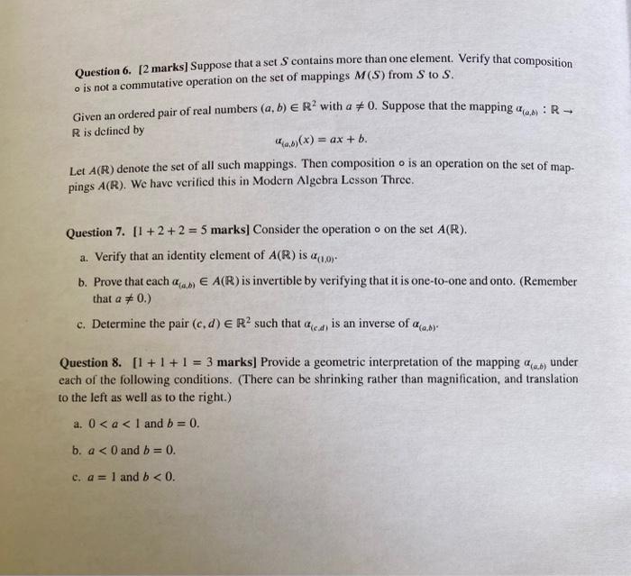 Solved Question 1. [ 3 marks] Show that the subset of R2 | Chegg.com