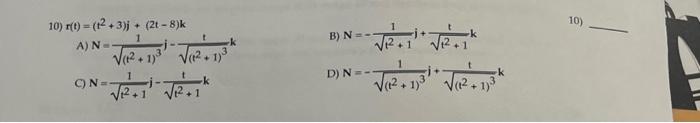 Solved find the unit normal vector by showing complete | Chegg.com