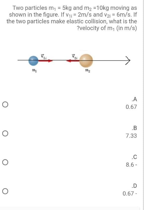 Solved Two particles m1 = 5kg and m2 =10kg moving as shown | Chegg.com