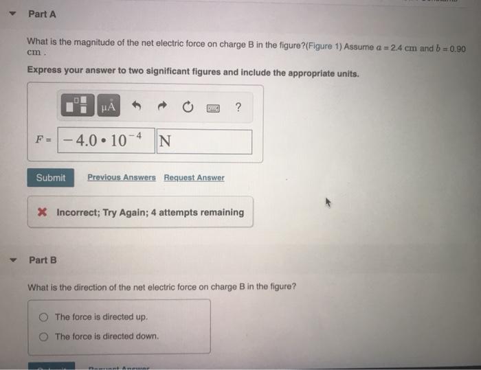 Solved •part Awhat Is The Magnitude Of The Net Electric