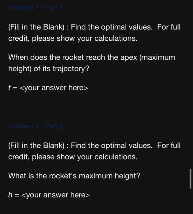 Solved A model rocket is shot vertically upward from a | Chegg.com