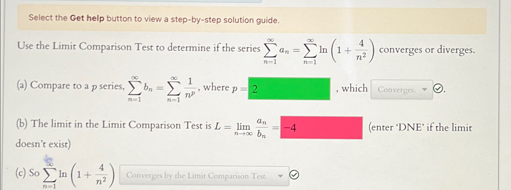 Solved Select the Get help button to view a step-by-step | Chegg.com