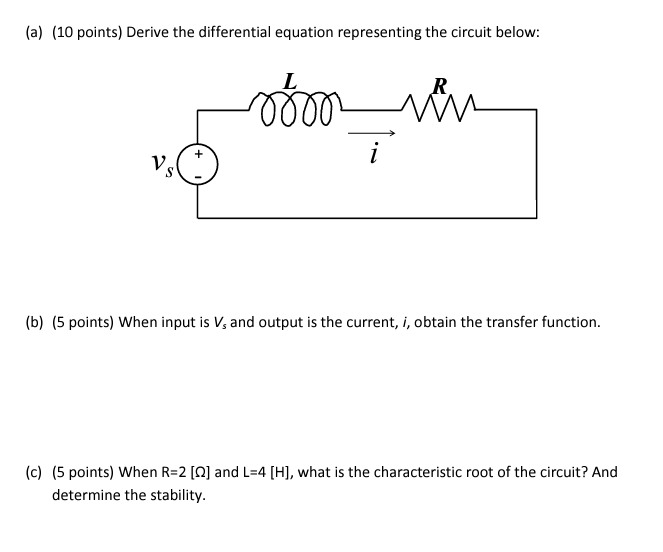 Solved (a) (10 ﻿points) ﻿Derive the differential equation | Chegg.com