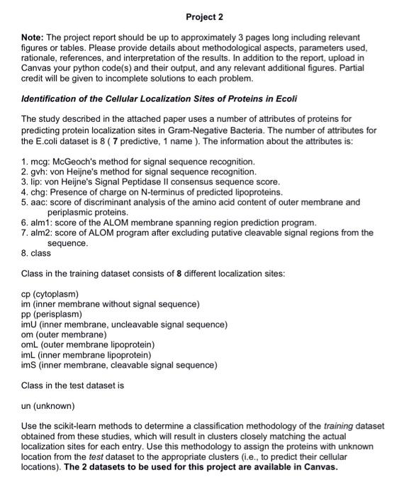 Solved Project 2 Note: The project report should be up to | Chegg.com