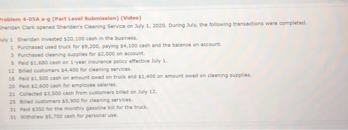 Solved Problem 4-OSA a-9 (Part Level Submission) (Video) | Chegg.com