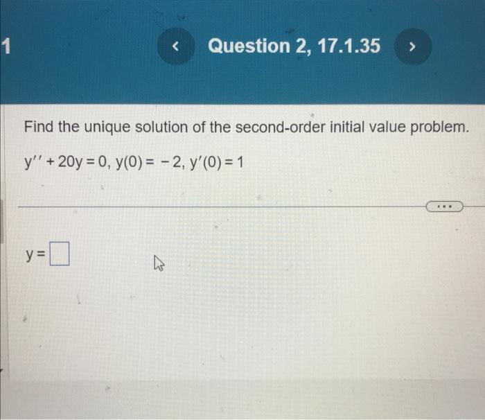 Solved Find the unique solution of the second-order initial | Chegg.com