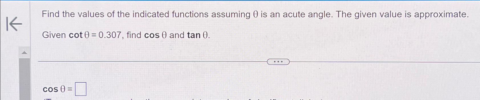 Solved Find the values of the indicated functions assuming θ | Chegg.com