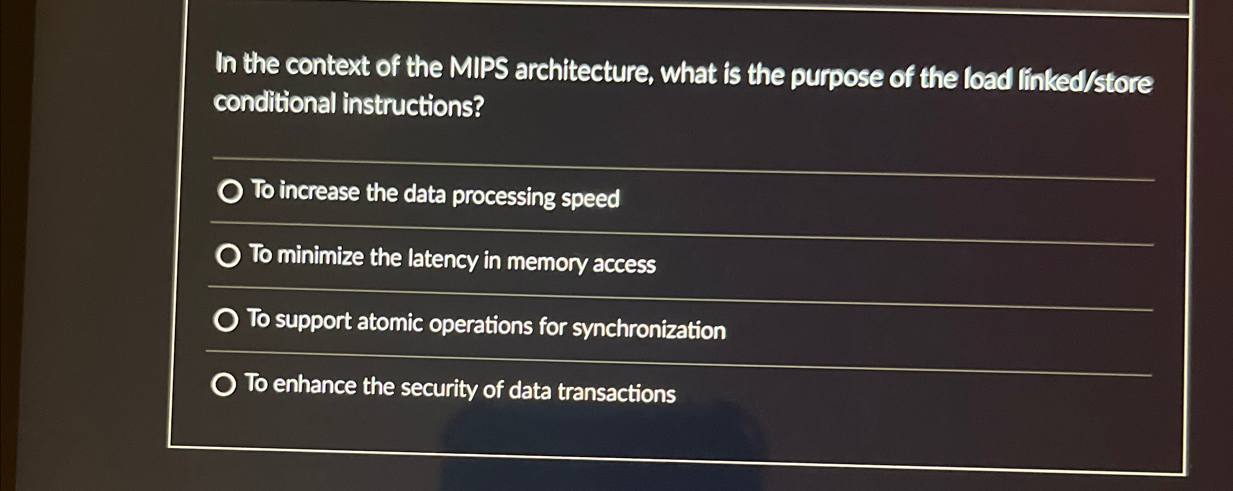 Solved In the context of the MIPS architecture, what is the | Chegg.com