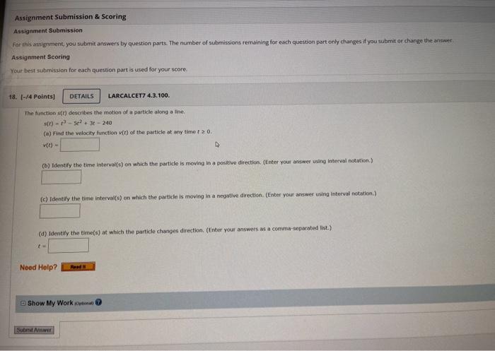 Solved Assignment Submission \& Scoring Assiganent | Chegg.com