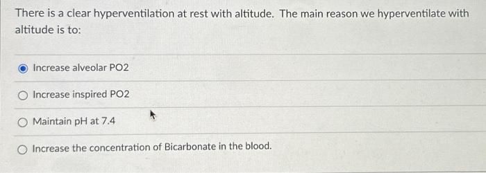 Solved There is a clear hyperventilation at rest with | Chegg.com