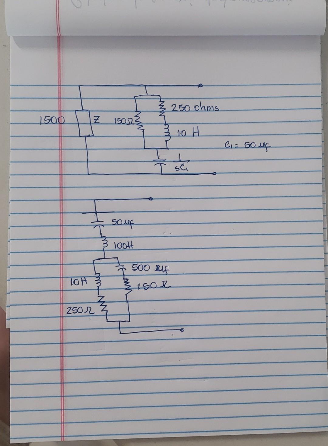 Solved Calcular la función de transferencia de los | Chegg.com