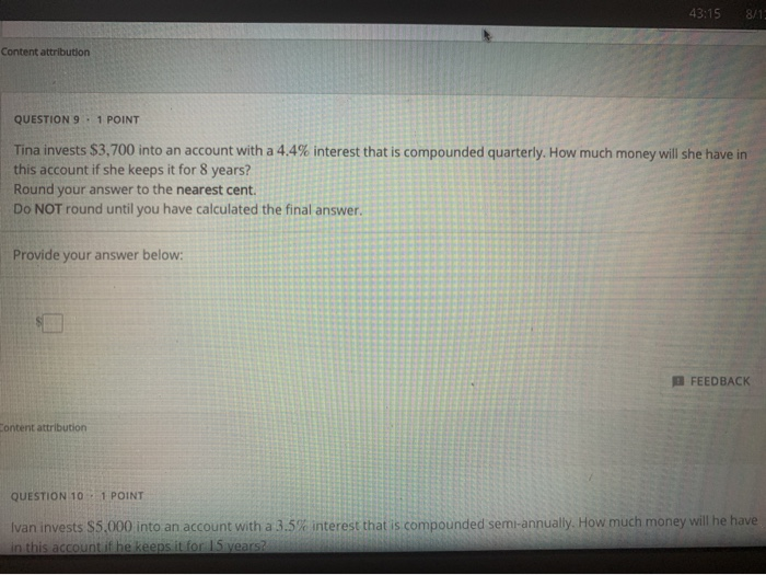 Solved 43:15 8/1: Content attribution QUESTION 9.1 POINT | Chegg.com Solved 43:15 8/1: Content attribution QUESTION 9.1 POINT | Chegg.com