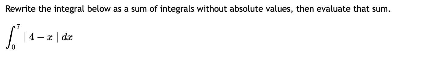 Solved Rewrite the integral below as a sum of integrals | Chegg.com