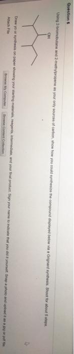 Solved Questions Using 2-brombone and propene as your only | Chegg.com